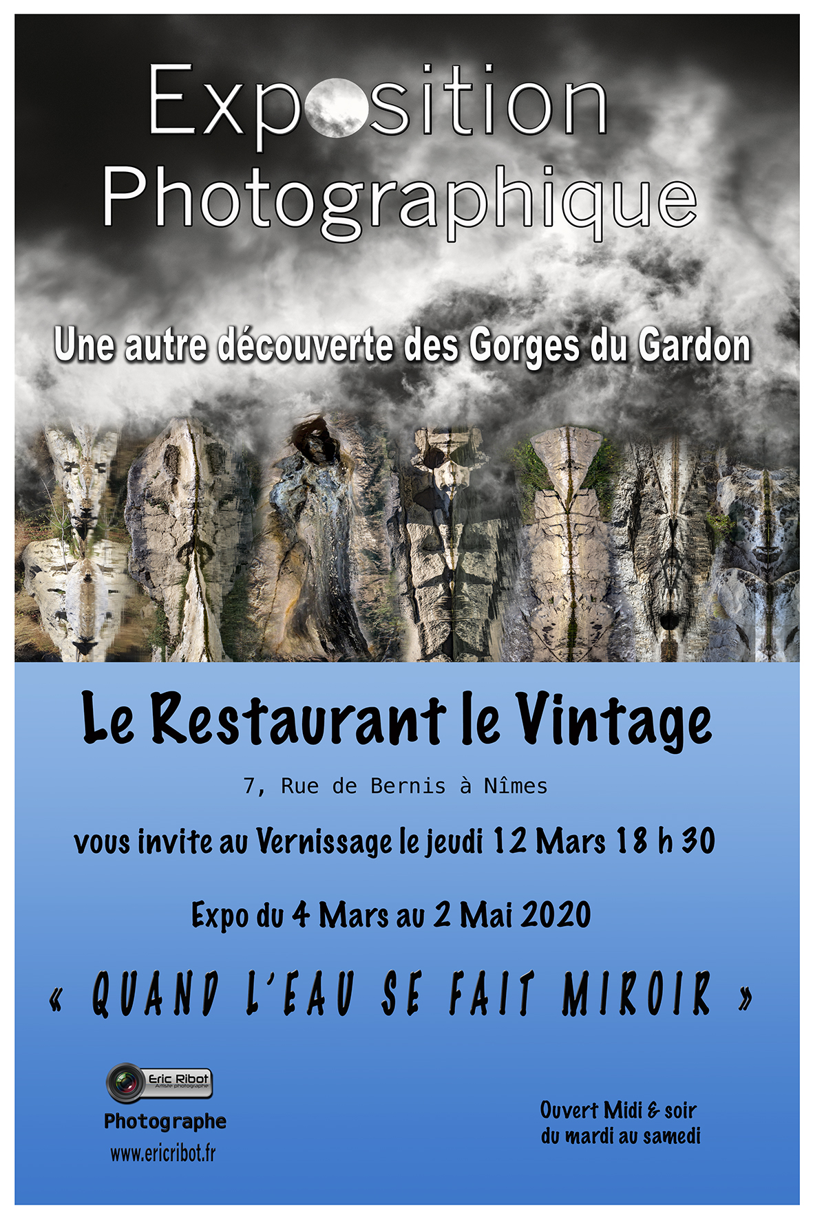 Exposition au Restaurant le Vintage à Nîmes - Eric Ribot